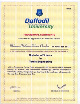 B.S.C CERTIFICATE | PDF