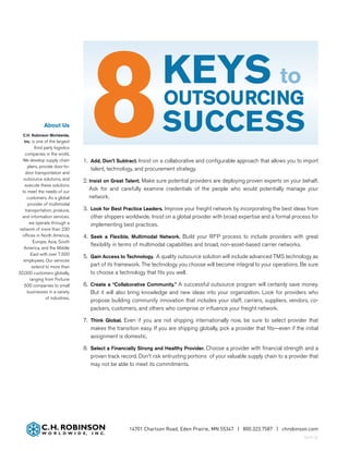 Collaborative Outsourcing | PDF | Logistics and Transportation Industry ...