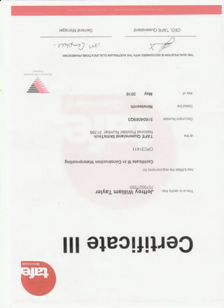cert iii waterproofing | PDF