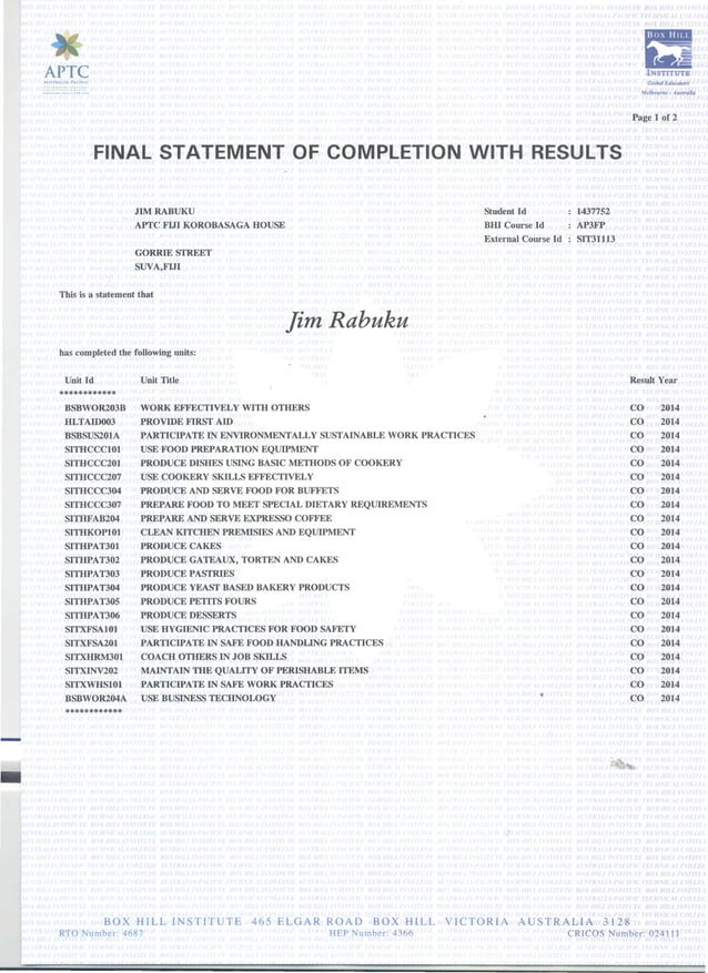 JCR - APTC Certificate | PDF