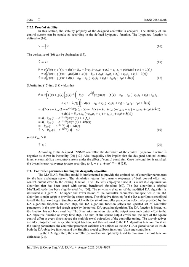 Time-varying sliding mode controller for heat exchanger with dragonfly algorithm | PDF