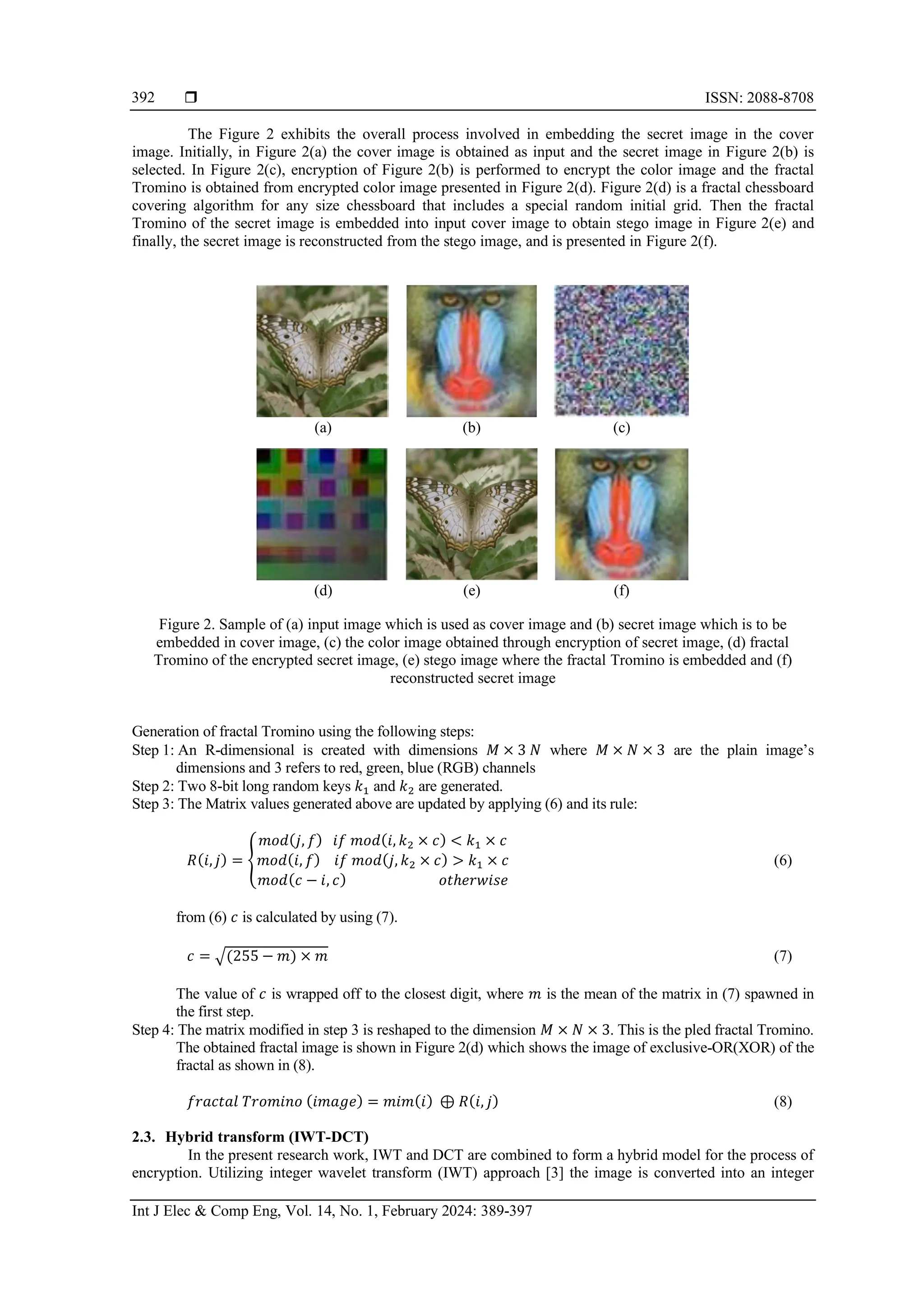 Hybrid chaotic map with L-shaped fractal Tromino for image encryption and decryption | PDF
