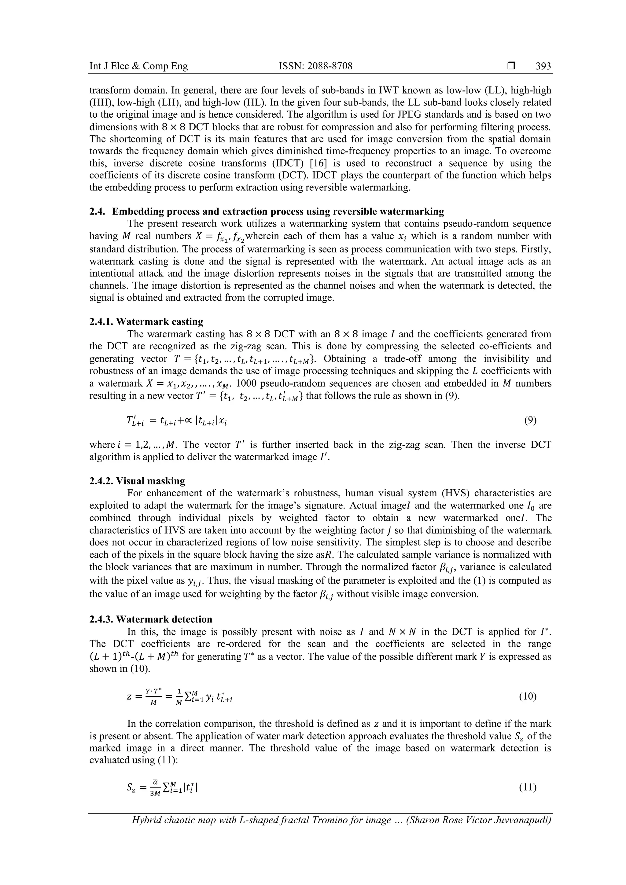 Hybrid chaotic map with L-shaped fractal Tromino for image encryption and decryption | PDF