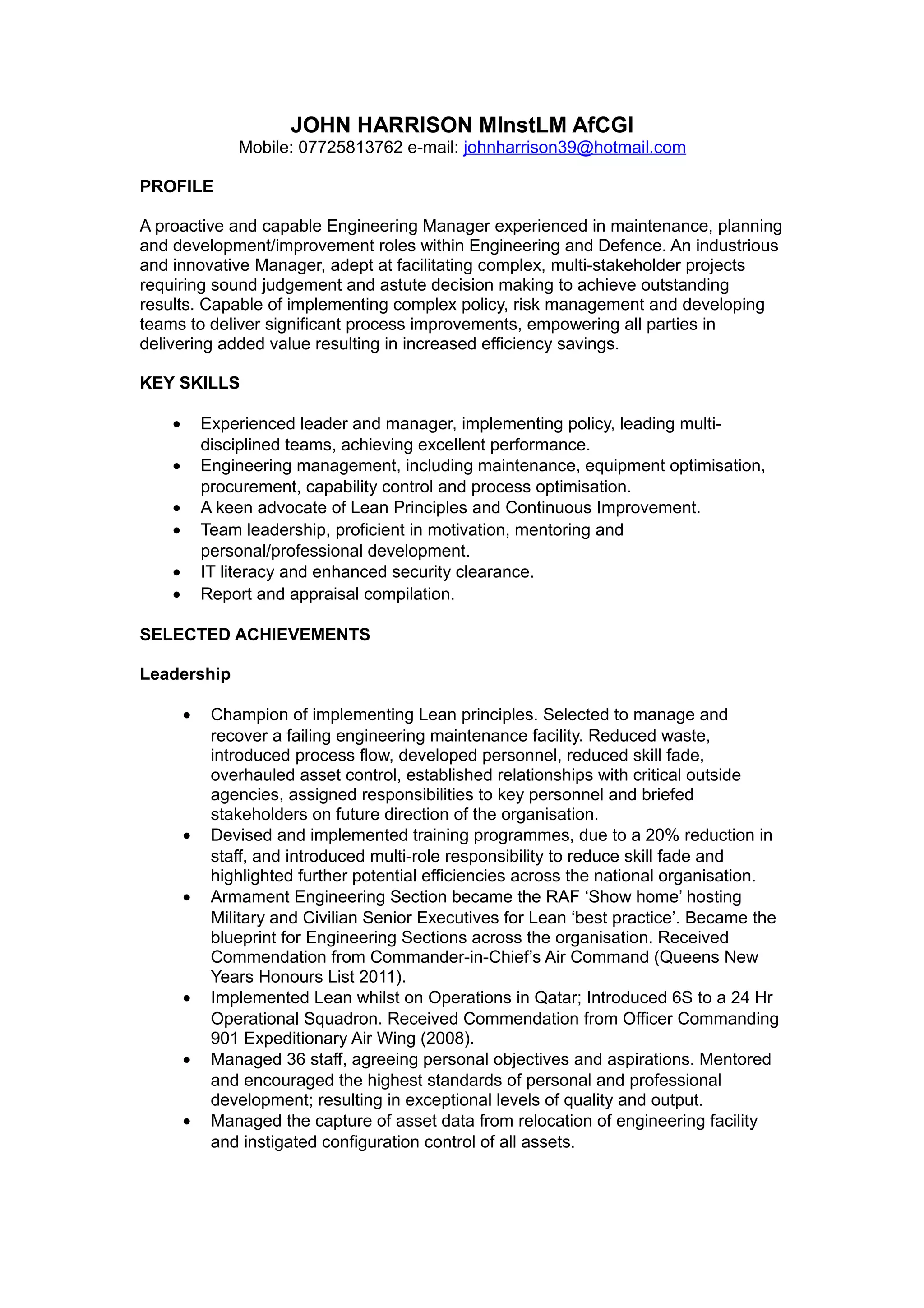 johnharrisonCV | DOC