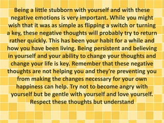 Positive Thoughts And How To Get Past Negativity | PPTX