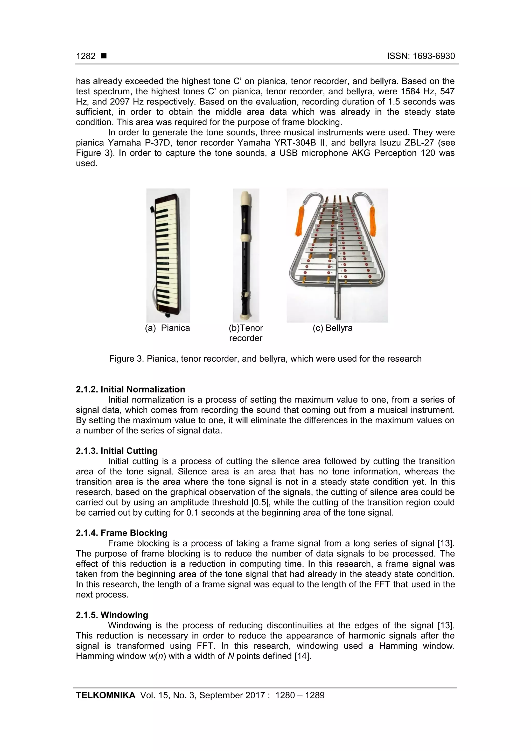 Feature Extraction of Musical Instrument Tones using FFT and Segment Averaging | PDF