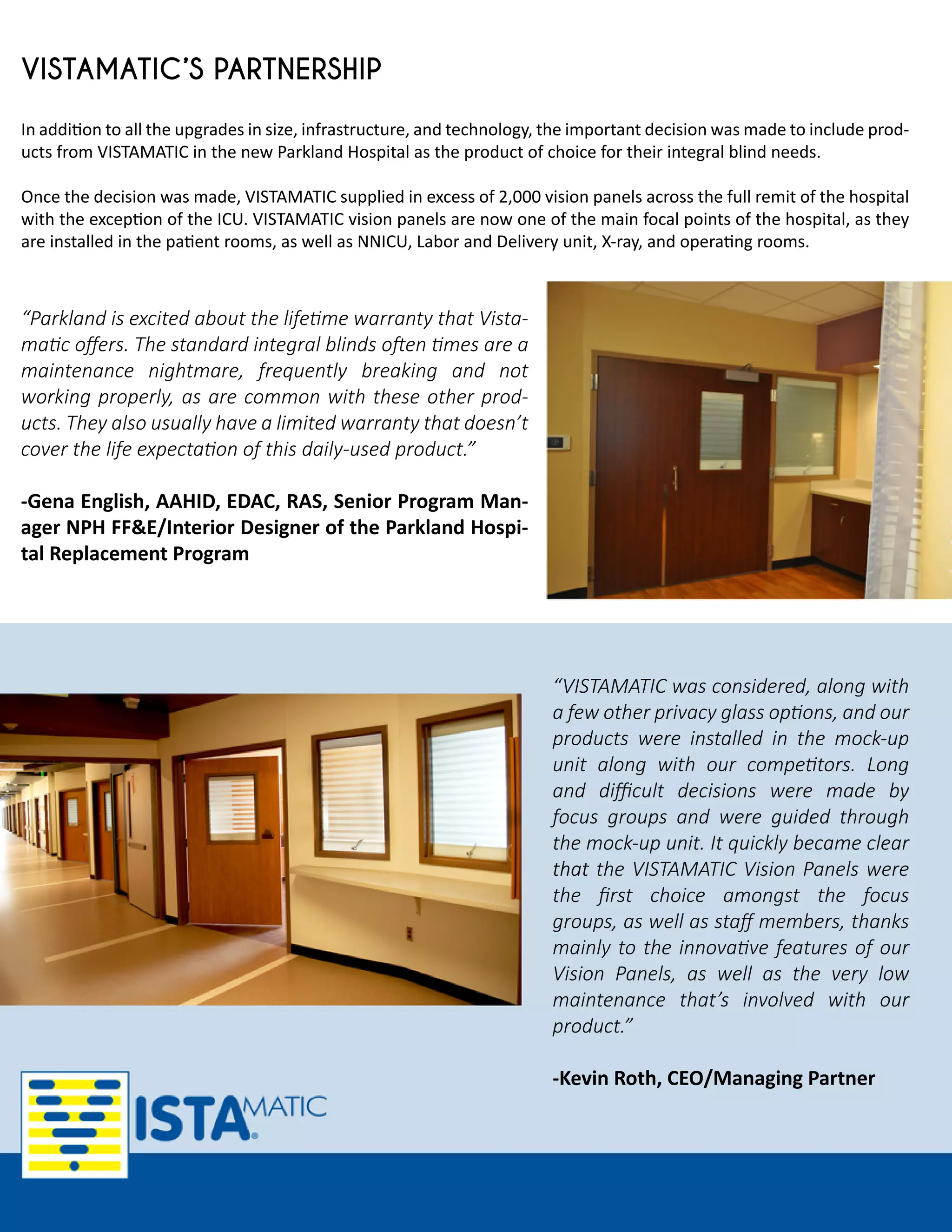 New Parkland Hospital VISTAMATIC Case Study smaller | PDF