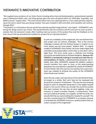 New Parkland Hospital VISTAMATIC Case Study smaller | PDF