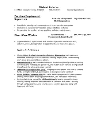 mike's resume | PDF