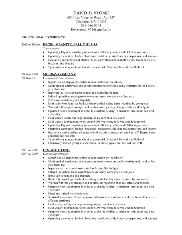 David Stone Resume 1-1 | PDF