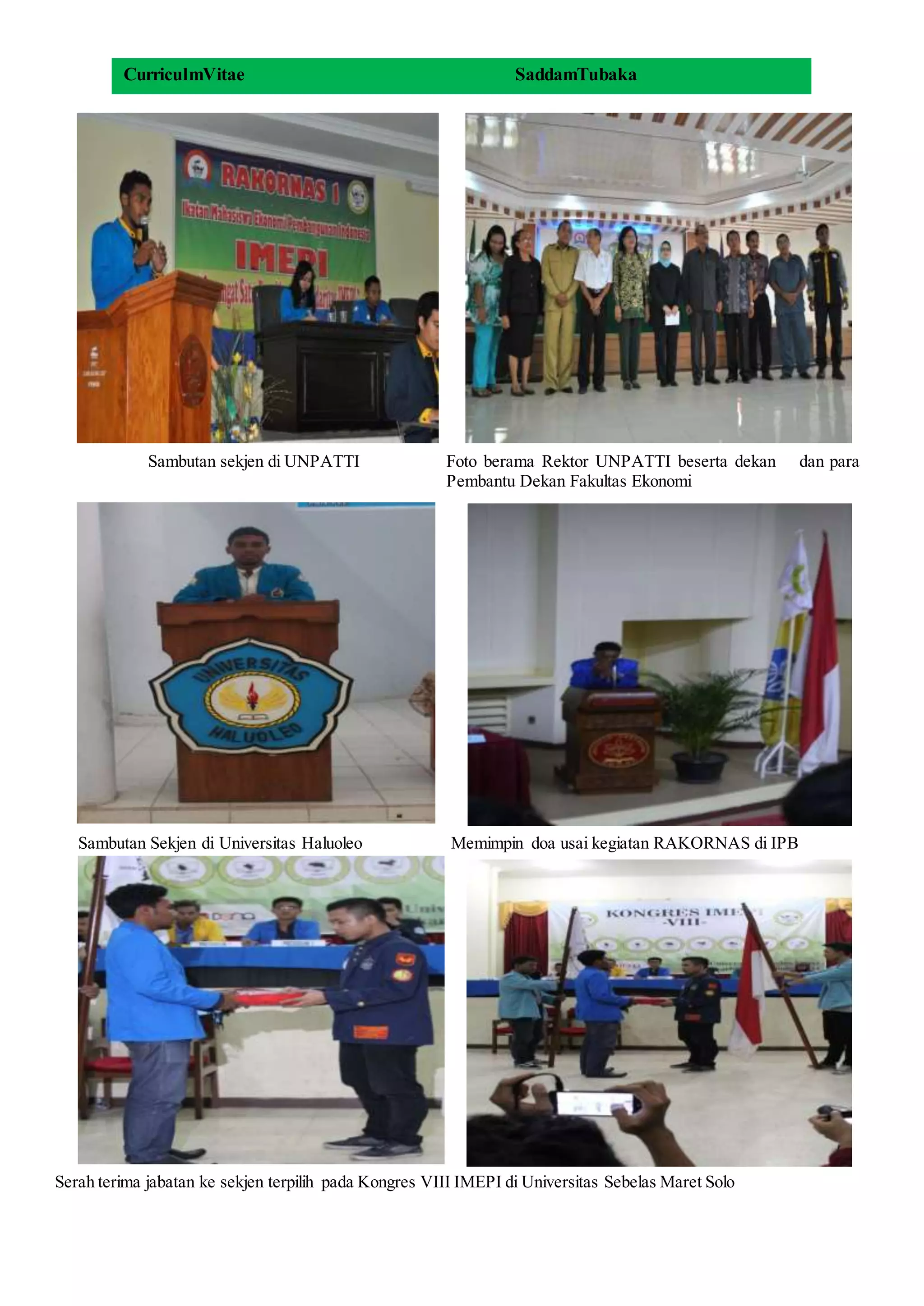 daftar riwayat hidup saddam tubaka | DOCX