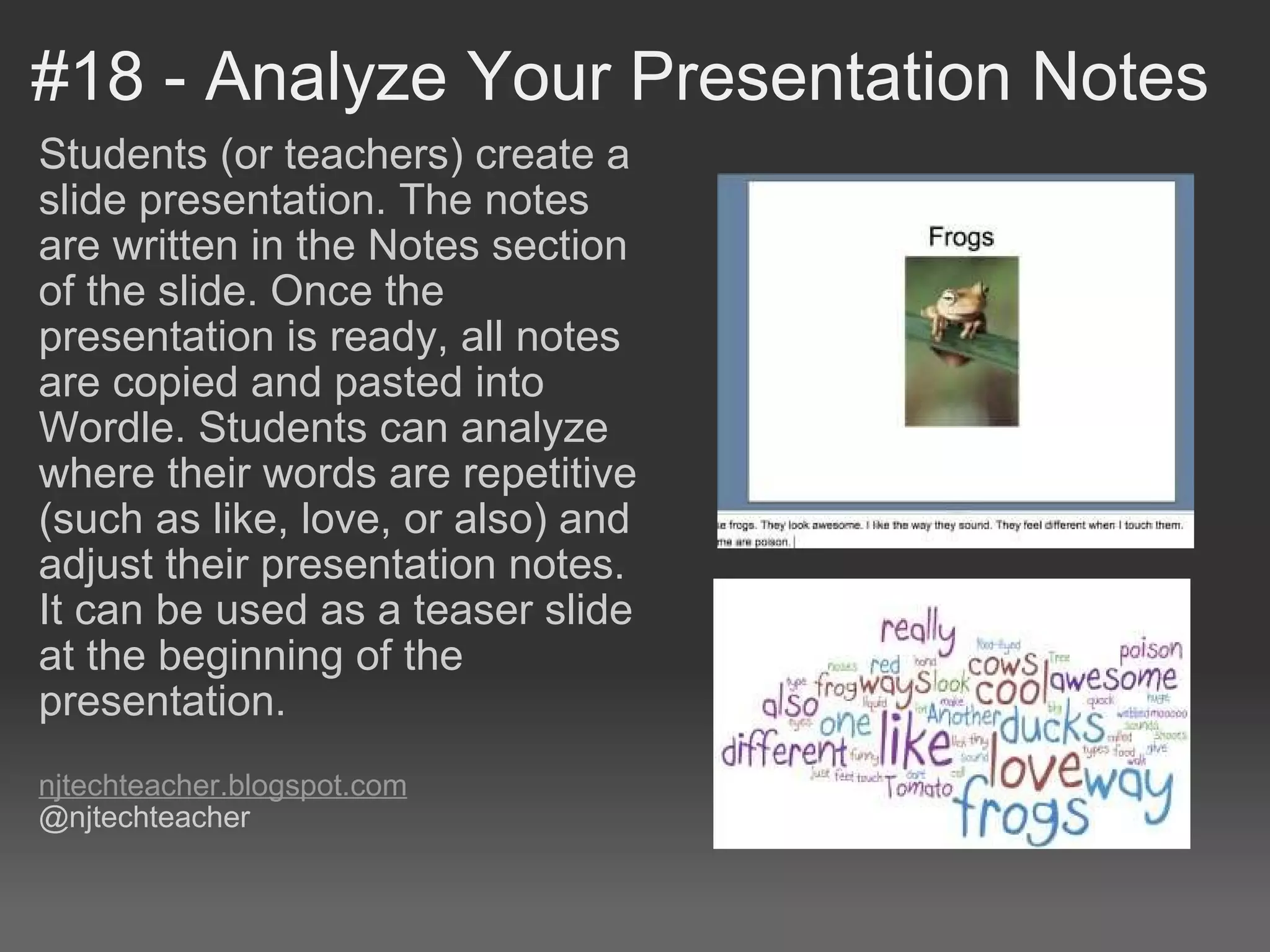 Forty-five Interesting Ways* to use Wordle in the Classroom | PPT