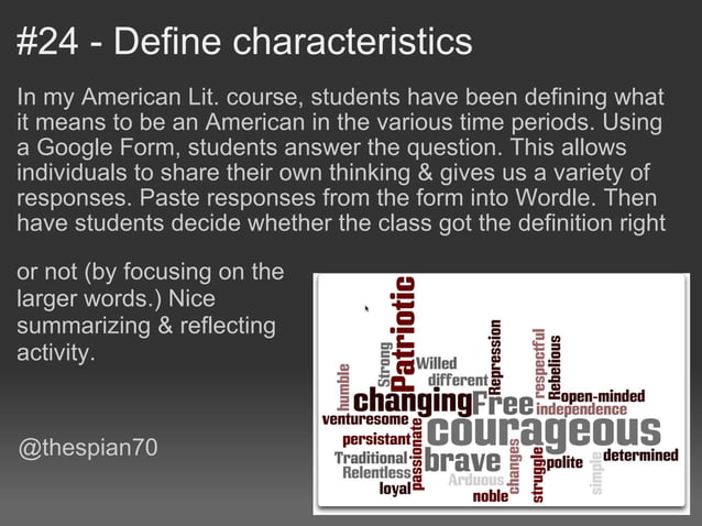 Forty-five Interesting Ways* to use Wordle in the Classroom | PPT
