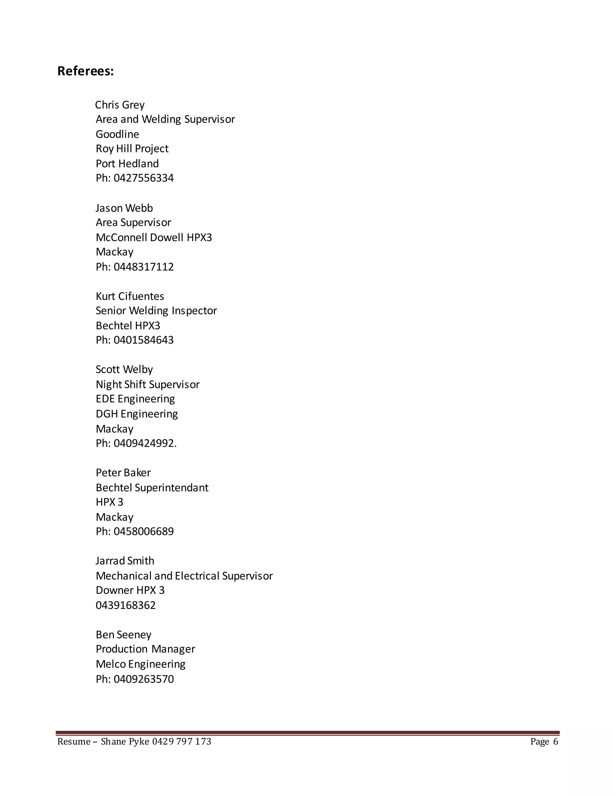 Shane Pyke Resume | PDF