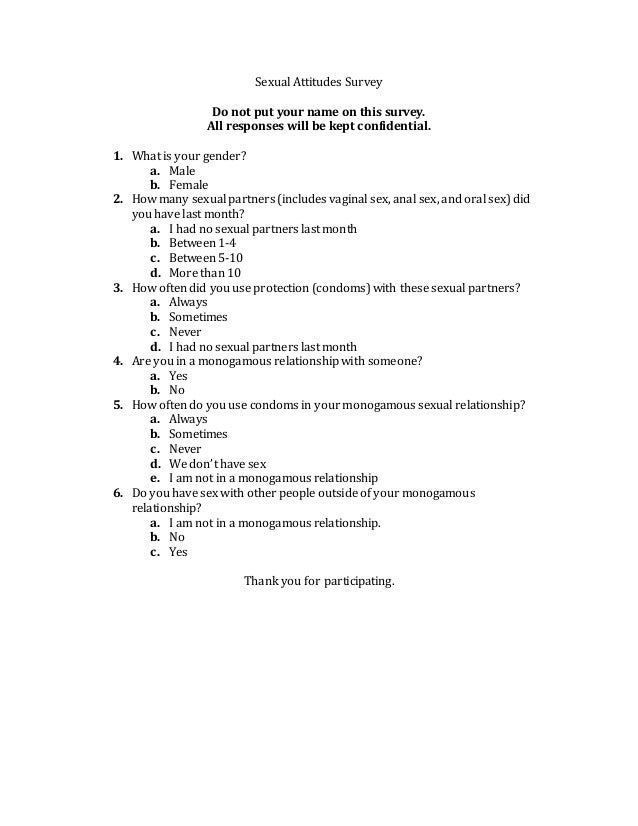 Sexual Attitudes Survey