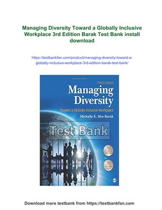Managing Diversity Toward a Globally Inclusive Workplace 3rd Edition ...