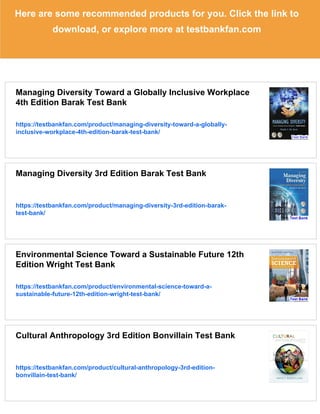 Managing Diversity Toward a Globally Inclusive Workplace 3rd Edition ...