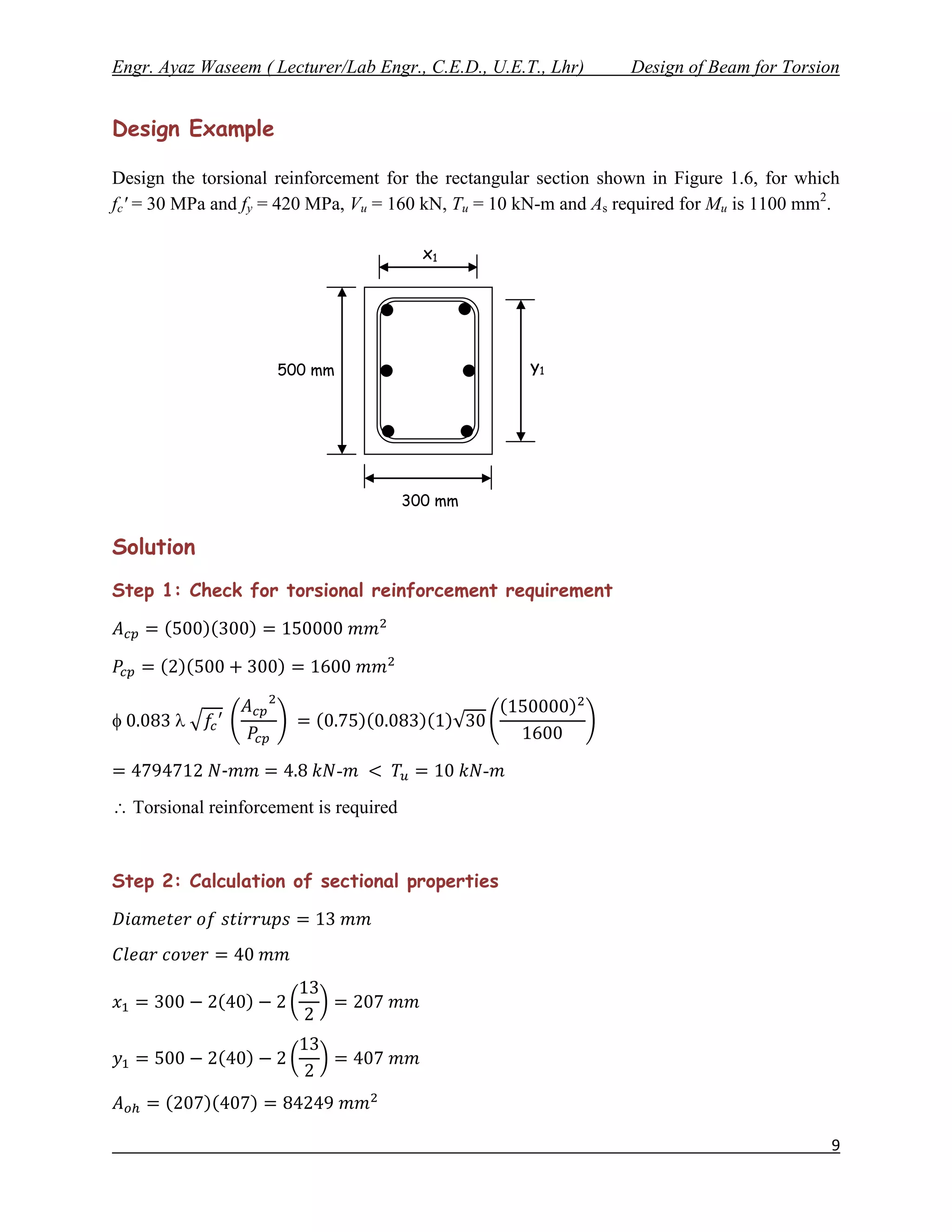 37467305 torsion-design-of-beam | PDF