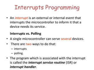 37471656 interrupts | PPTX | Operating Systems | Computer Software and Applications