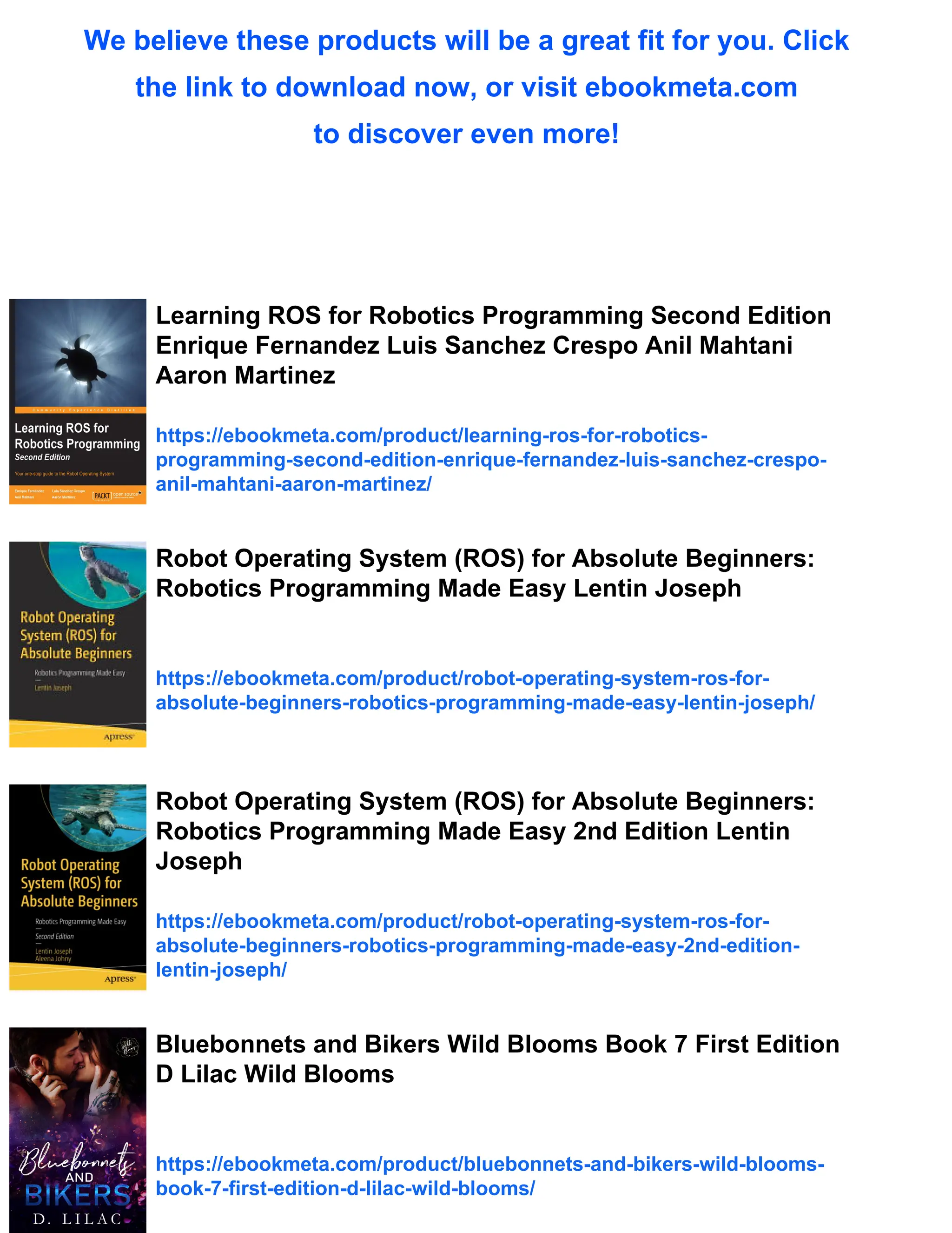 Effective Robotics Programming with ROS Third Edition Anil Mahtani Luis ...