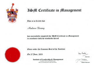 Cert in Man08062015 | PDF