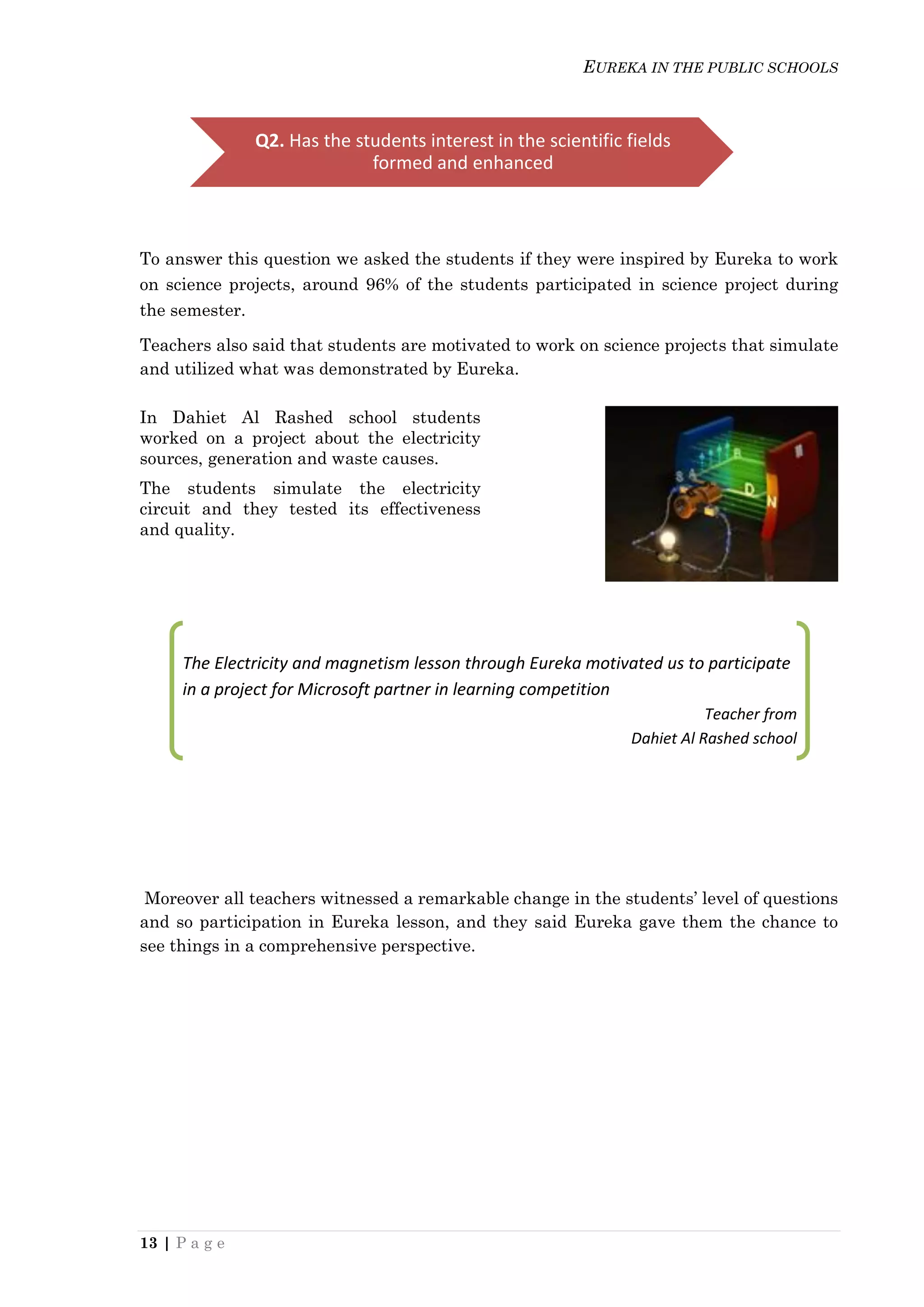 Eureka Pilot Project Report Jordan1 | PDF | Education industry | Industries