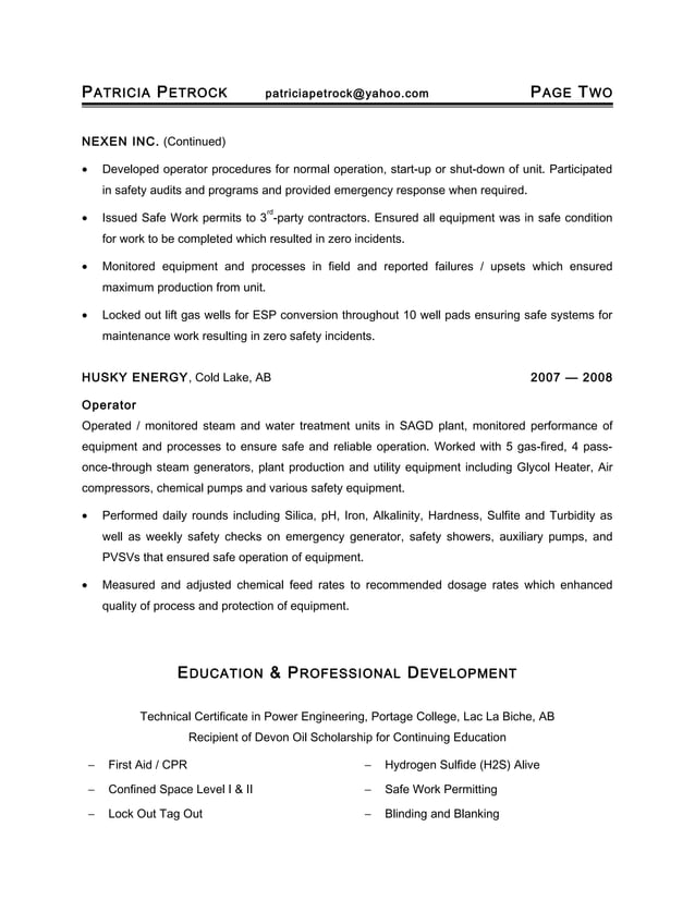 petrock patricia resume final | DOC