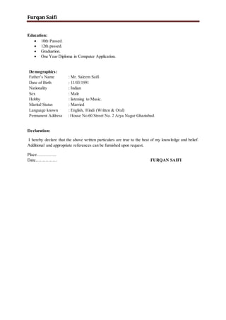 Furqan CV | DOCX