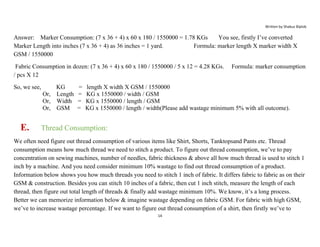 Major Formula on Garments for Beginners | PDF