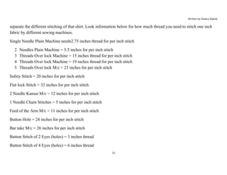 Major Formula on Garments for Beginners | PDF