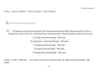 Major Formula on Garments for Beginners | PDF