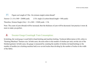 Major Formula on Garments for Beginners | PDF