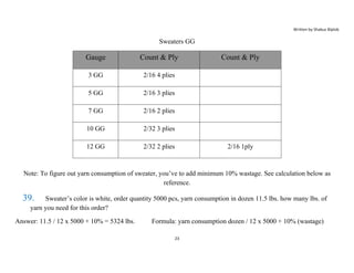 Major Formula on Garments for Beginners | PDF