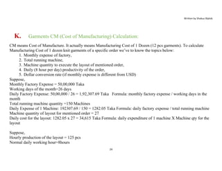 Major Formula on Garments for Beginners | PDF