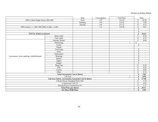 Major Formula on Garments for Beginners | PDF