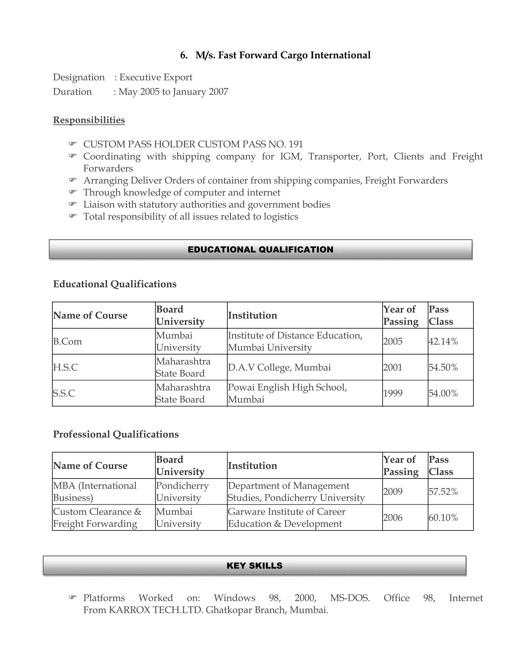 CV_Ajit Ingle MBA (IB) | PDF