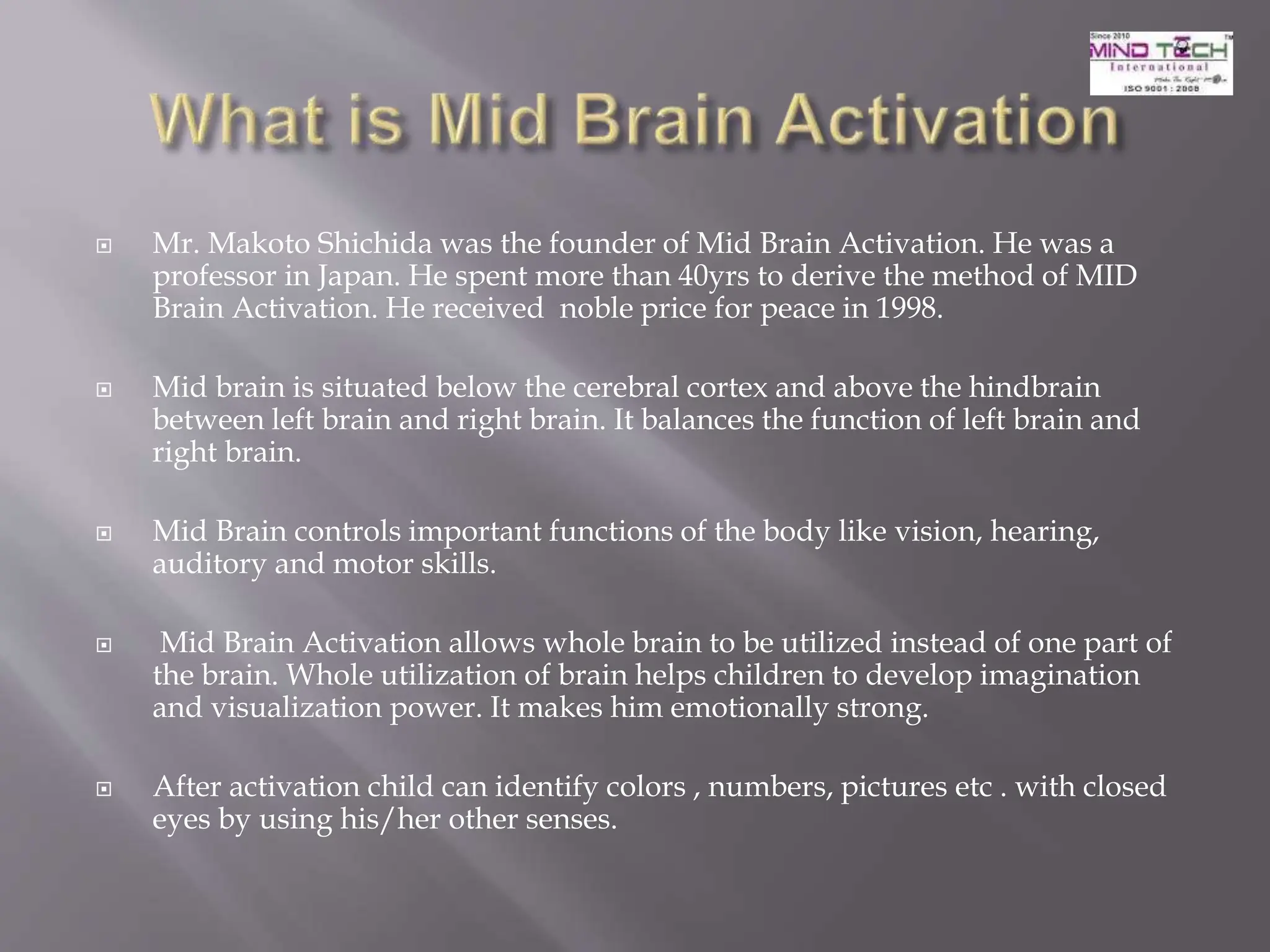 MidBrain-Activation-PPT for children and it's benifits | PPTX