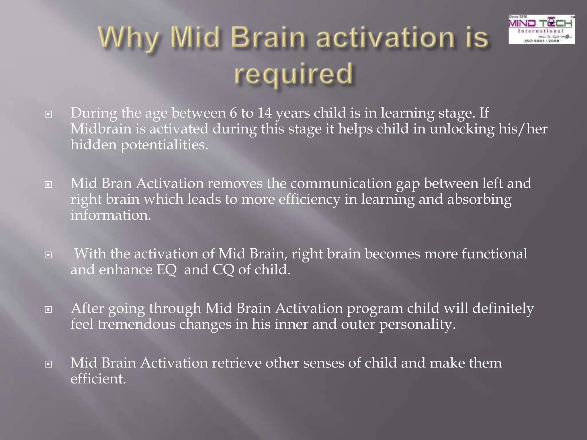 MidBrain-Activation-PPT for children and it's benifits | PPTX