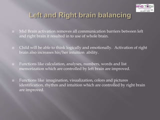 MidBrain-Activation-PPT for children and it's benifits | PPTX