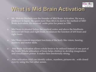 MidBrain-Activation-PPT for children and it's benifits | PPTX