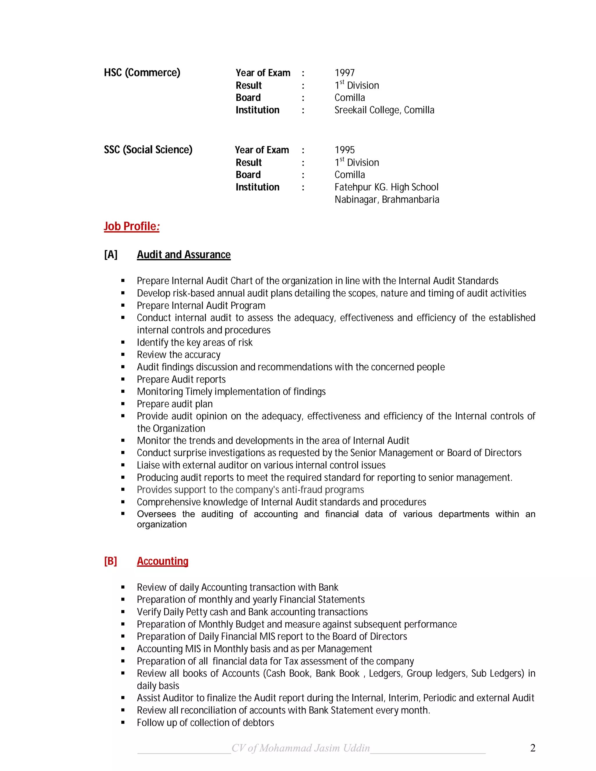 CV_JASIM UDDIN | PDF