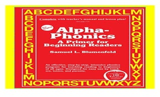 Alpha-Phonics A Primer for Beginning Readers ((P.D.F))^^@@ | PDF