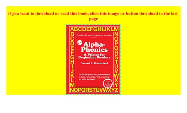 Alpha-Phonics A Primer for Beginning Readers ((P.D.F))^^@@ | PDF ...