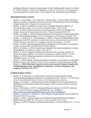 Anna Krulatz_CV | PDF