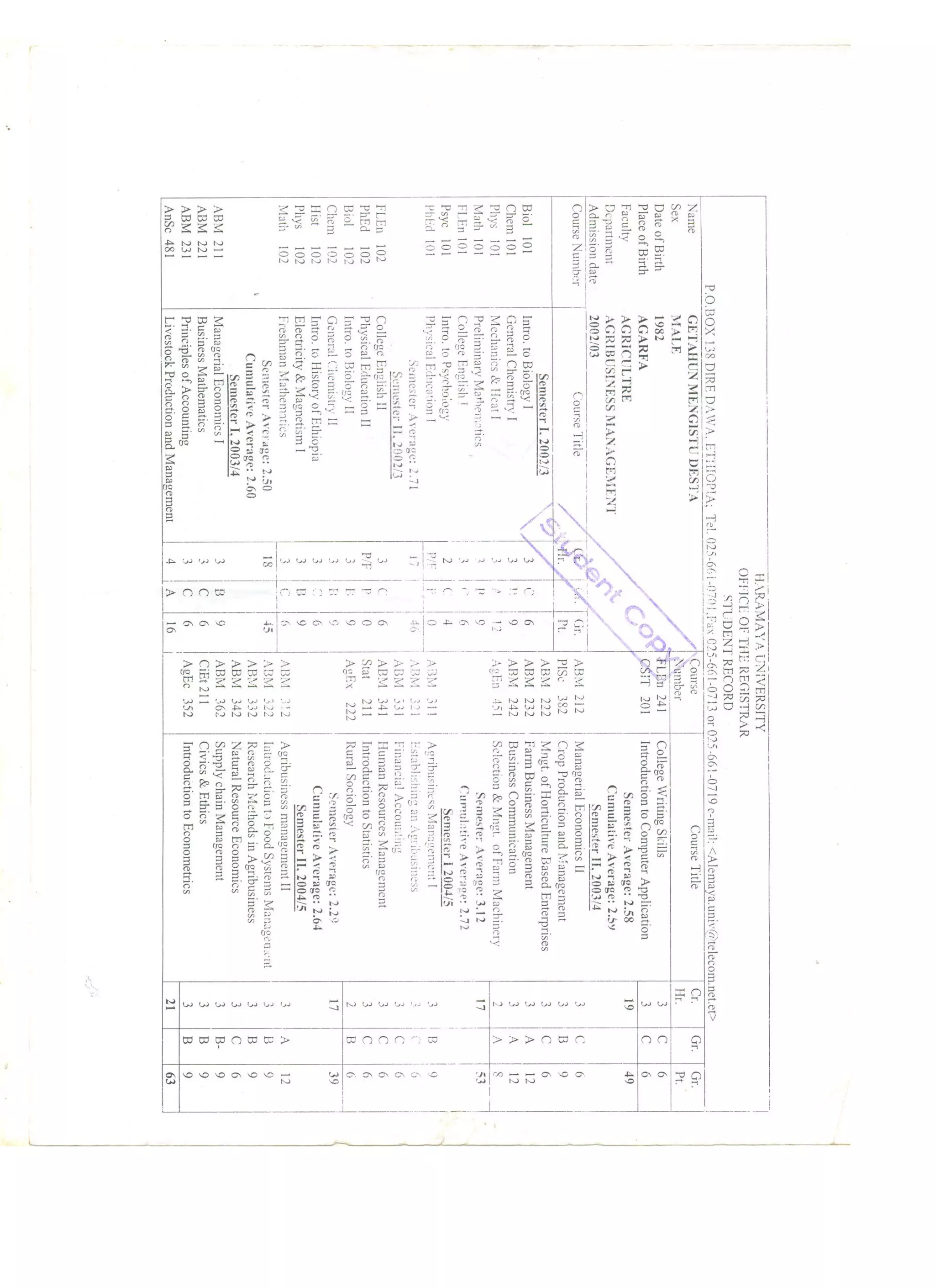 Degree and student copys | PDF