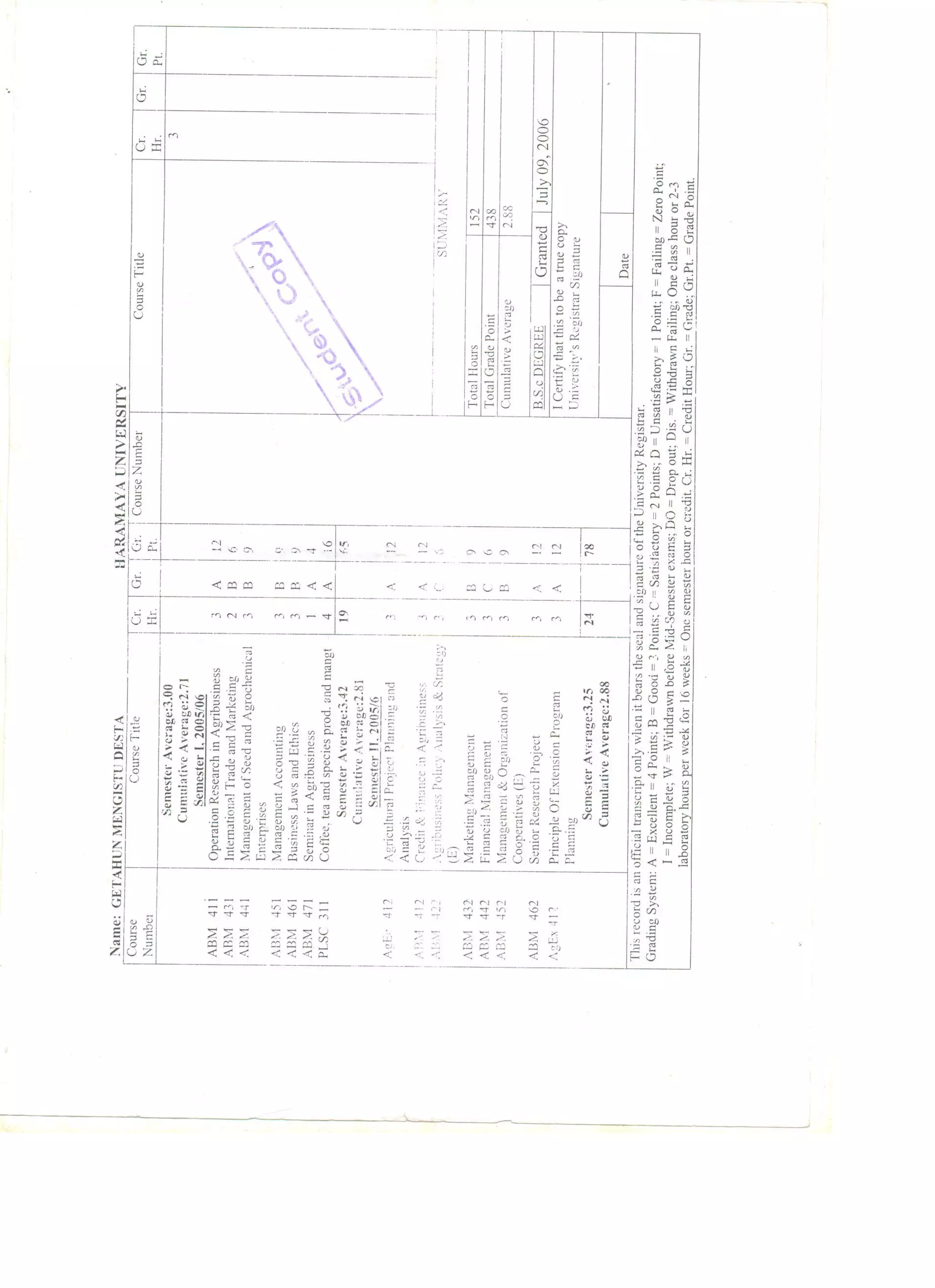 Degree and student copys | PDF
