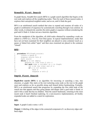graphs search and traversal thru bfs and dfs | PDF