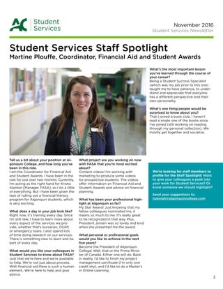 Student Services Spotlight-Amanda Neilson | PDF | Substance Abuse ...