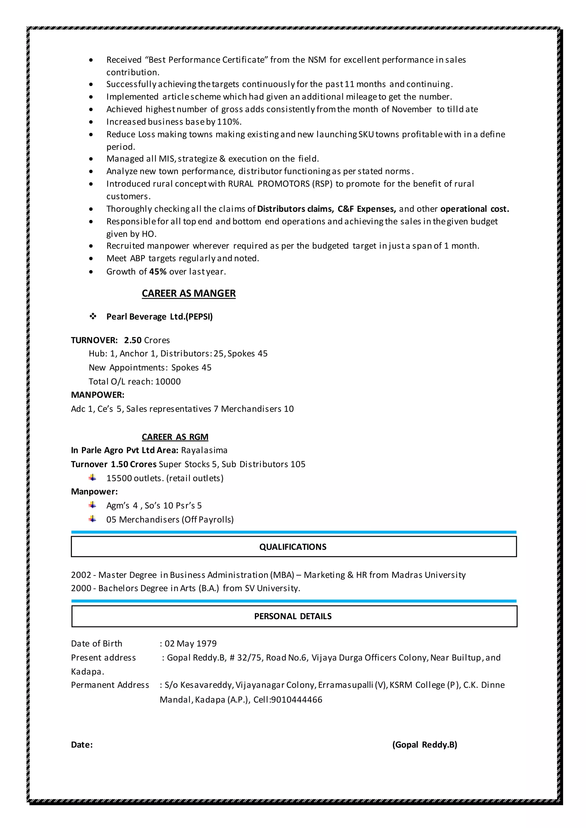 Gopal Reddy Resume | PDF