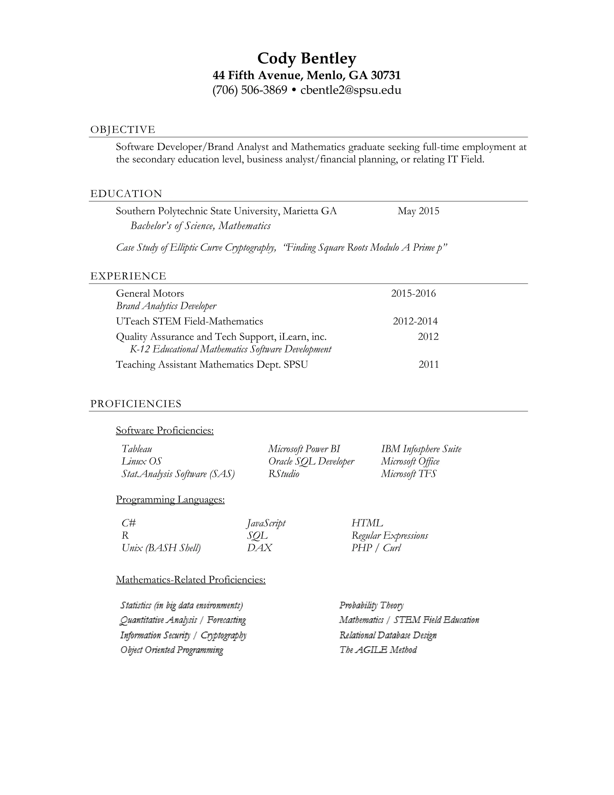 Cody Resume Business | PDF